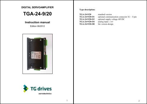 HW manual - TG Drives