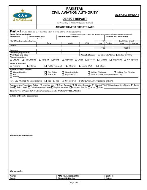 CAAF-114-AWRG-5.1 - Civil Aviation Authority