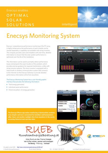 Enecsys Monitoring System - auf - www.RundUmEnergieBeratung.at