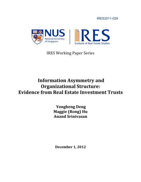 Information Asymmetry and Organizational Structure: Evidence from ...