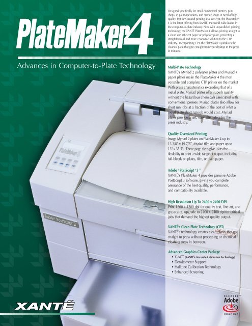 Advances in Computer-to-Plate Technology