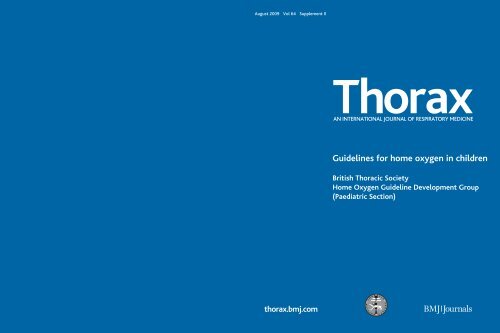 BTS guidelines for home oxygen in children - British Thoracic Society