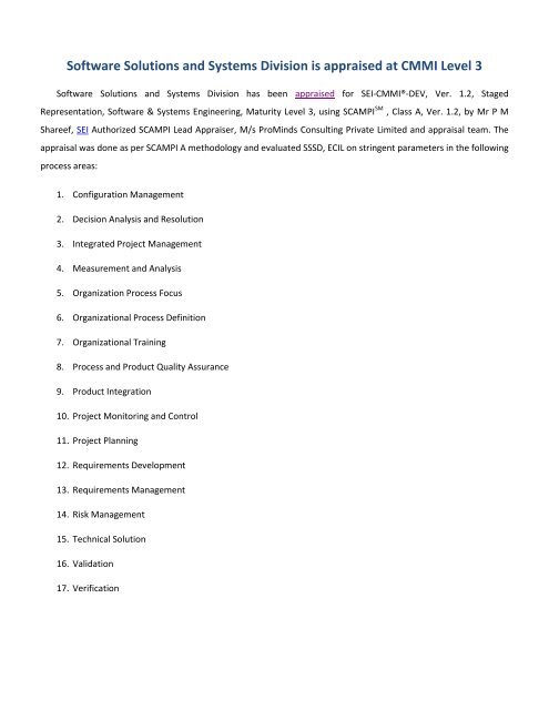 Cmmi Level 3 Training