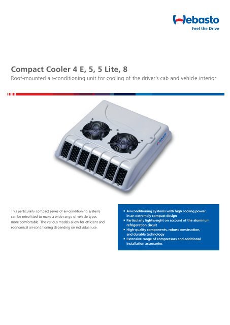 Compact Cooler 4 E, 5, 5 Lite, 8 - Webasto