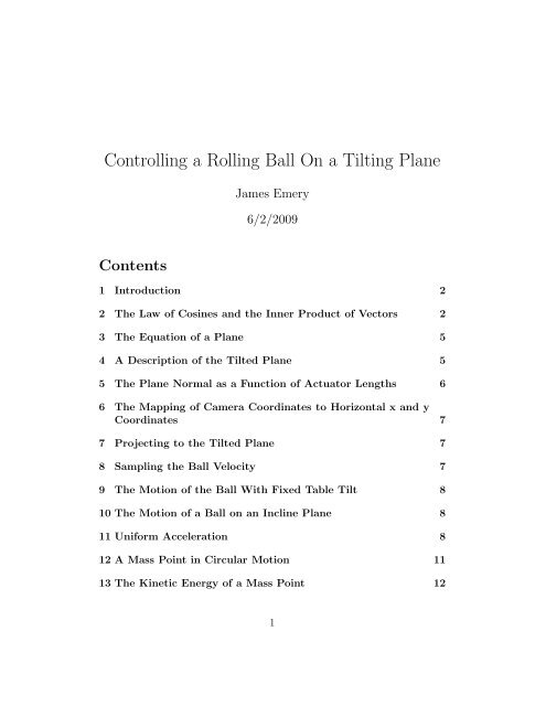 Controlling a Rolling Ball On a Tilting Plane - STEM2