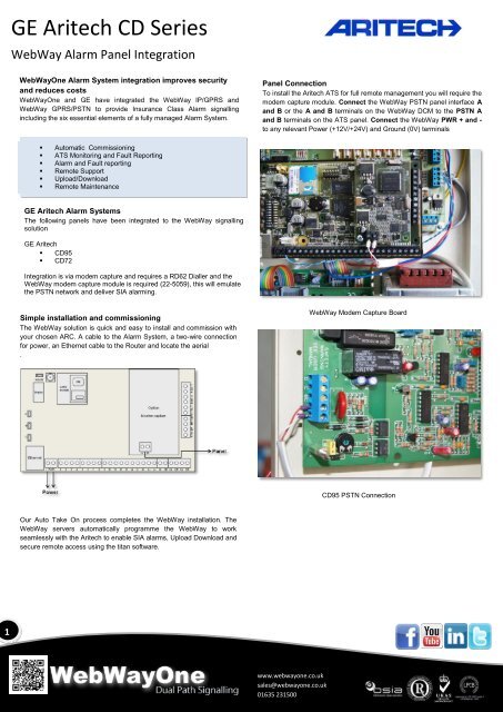GE Aritech CD Series - WebWayOne