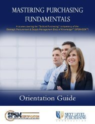 Mastering Purchasing Fundamentals Orientation Guide Page 1