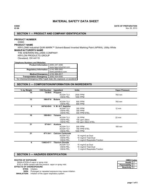 sherwin williams krylon industrial quik-mark inverted marking paint ...