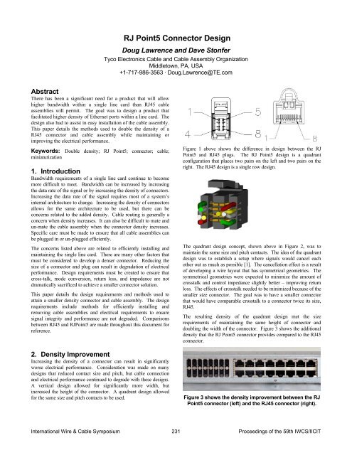 2010 - RJ Point5 Connector Design - the IWCS Proceedings Archive