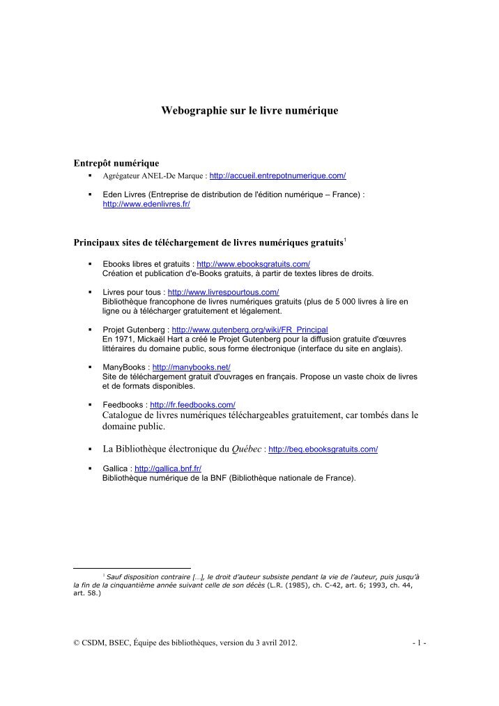 Webographie