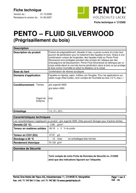 PENTO – FLUID SILVERWOOD