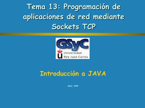 Socket - docencia de la ETSIT-URJC