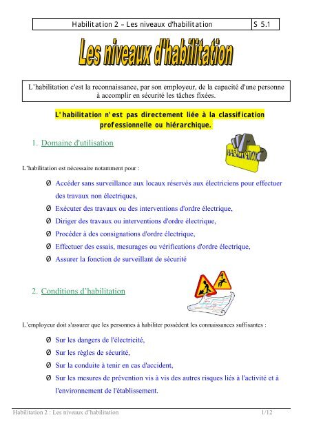 Niveau d'habilitation