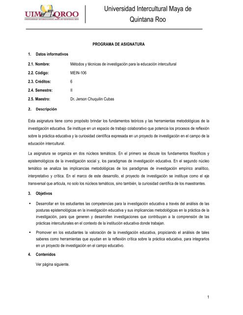 Universidad Intercultural Maya de Quintana Roo - UIMQRoo