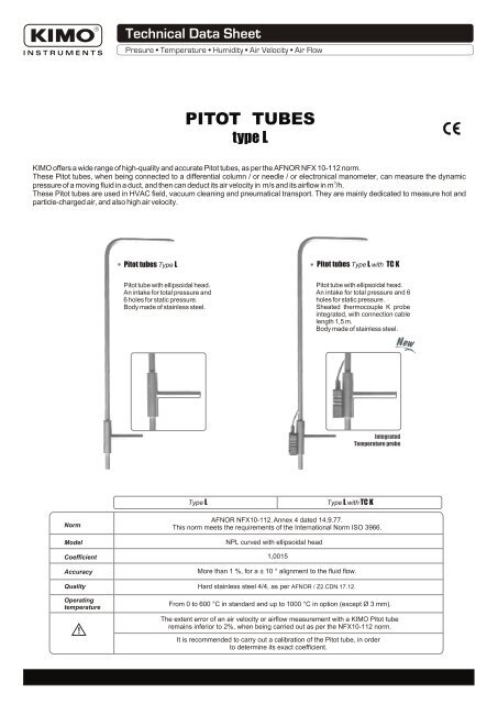 PITOT TUBES