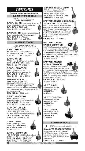 Switches - All Electronics