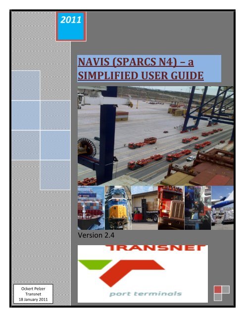 NAVIS (SPARCS N4) â a SIMPLIFIED USER GUIDE - Transnet