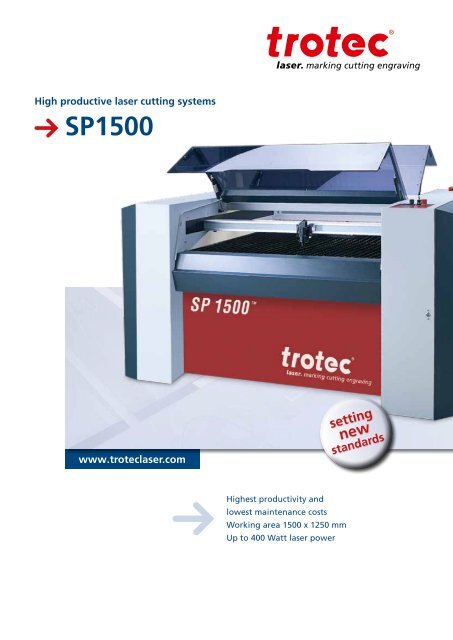 SP1500 - Trotec Laser