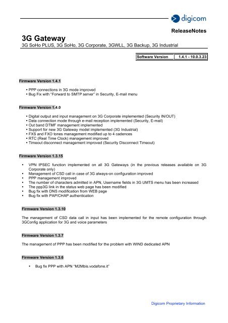 3G Gateway - Digicom