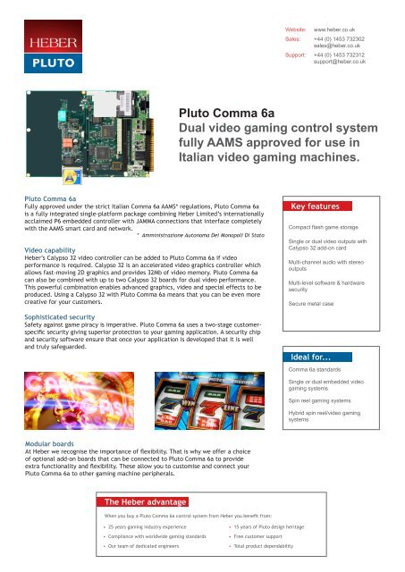 Pluto Comma 6a Dual video gaming control system fully ... - Heber