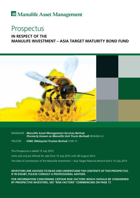 Prospectus - Manulife Insurance Berhad