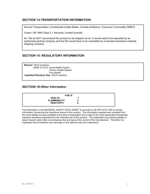 SECTION 14-TRANSPORTATION