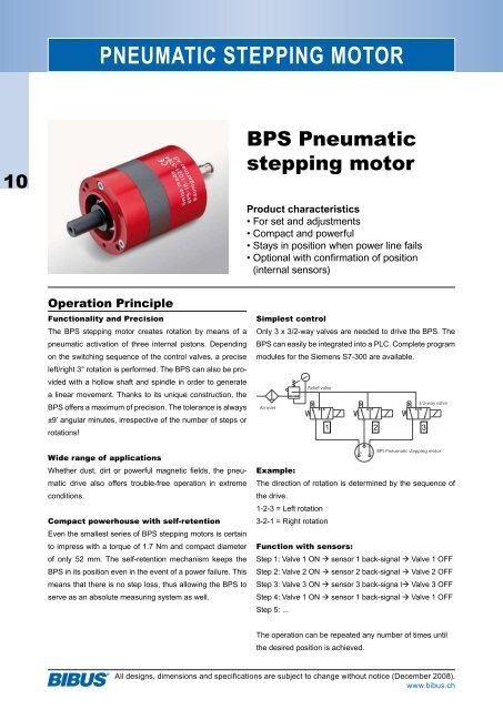 PNEUMATIC STEPPING MOTOR