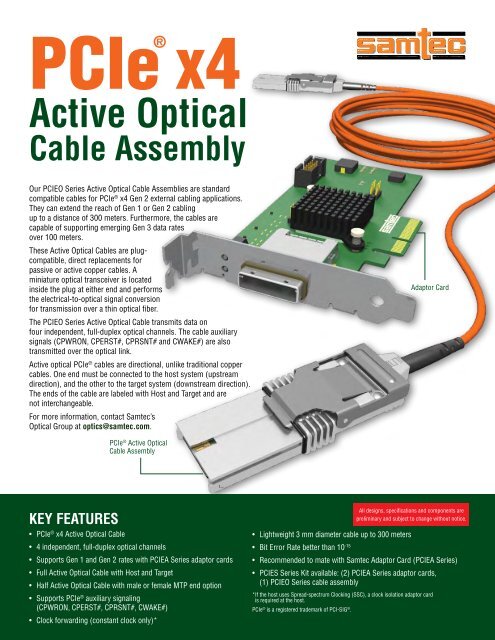 PCIe ® x4 eBrochure - Samtec