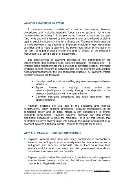 The PhilPaSS Primer - the Bangko Sentral ng Pilipinas Website!