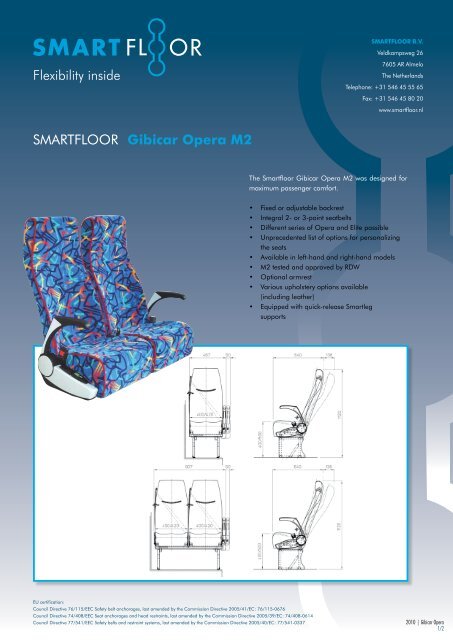 SMARTFLOOR Gibicar Opera M2 Flexibility inside
