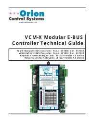 VCM-X Controller Technical Guide - Orion Control Systems