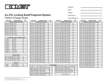 (ALPS) Small Fragment Plating System Surgical Technique - Biomet