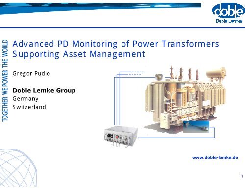 Advanced PD Monitoring of Power Transformers Supporting Asset ...