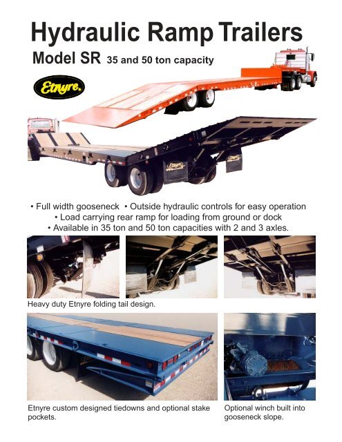 Hydraulic Ramp Trailers - Model SR - ED Etnyre & Co.