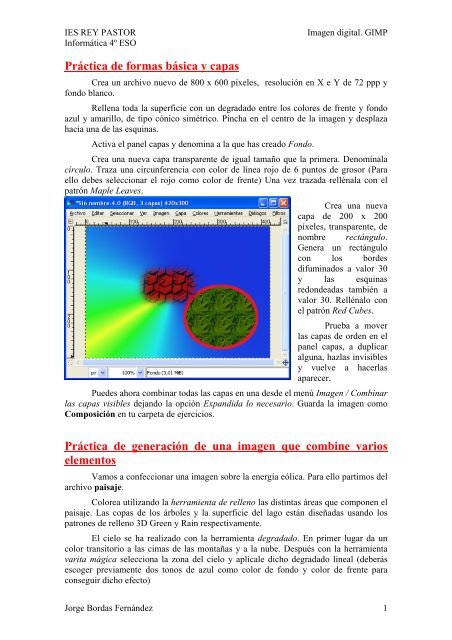 Ejercicios GIMP 4Âº ESO - IES Rey Pastor