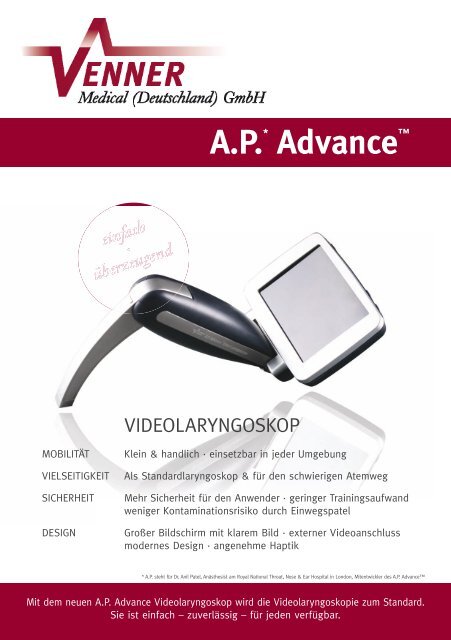 A.P.* Advance™ - Venner Medical
