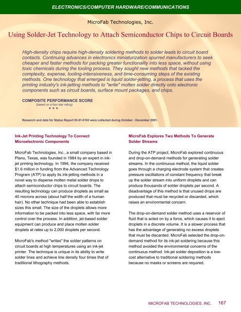Using Solder-Jet Technology to Attach Semiconductor Chips to ...