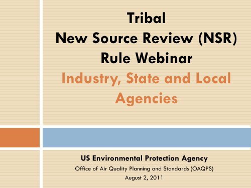 New Source Review (NSR) Program Basics - Rmehspg.org