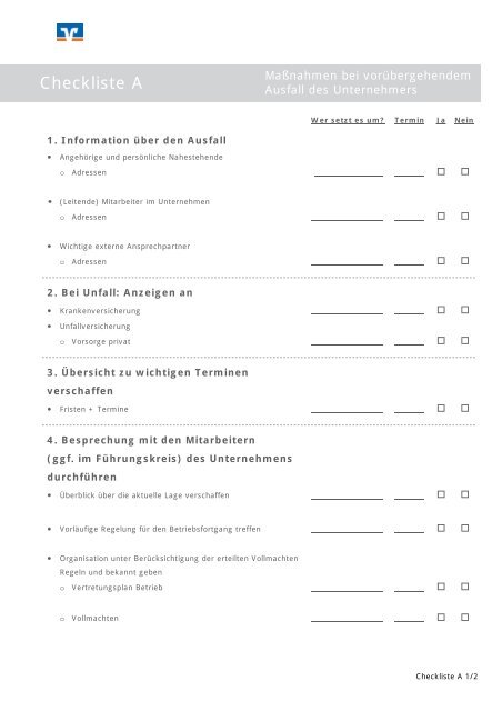 Checklisten-Beispiel