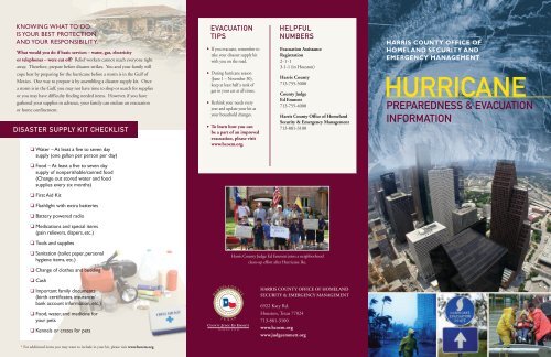 Hurricane Brochure - Harris County Homeland Security ...