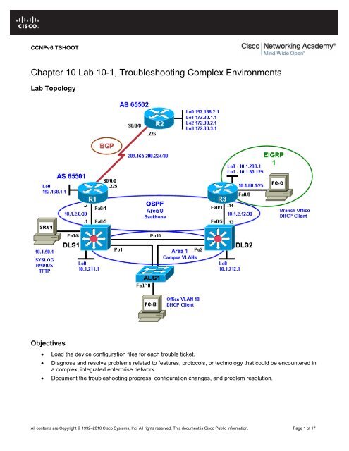 Chapter 3 Lab A - Securing Administrative Access Using AAA and ...