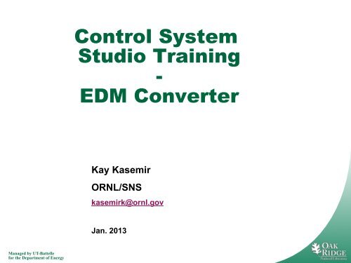 EDM Converter - SNS Control Systems