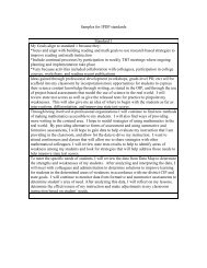 Sample Individual Professional Development Plan (IPDP) Goals