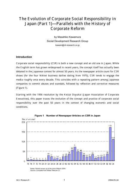 The Evolution of Corporate Social Responsibility in Japan (Part 1 ...