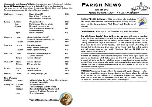 Current Newsletter (PDF) - Salthill Parish