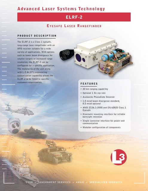 Advanced Laser Systems Technology ELRF-2 - L-3 Communications