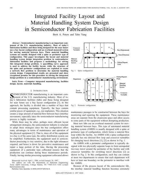 Integrated Facility Layout And Material Handling System Design In ...