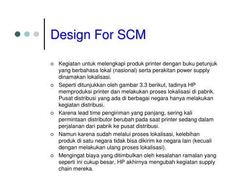 Design For SCM