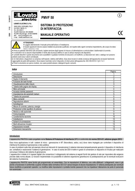 PMVF 50 - LOVATO Electric SpA