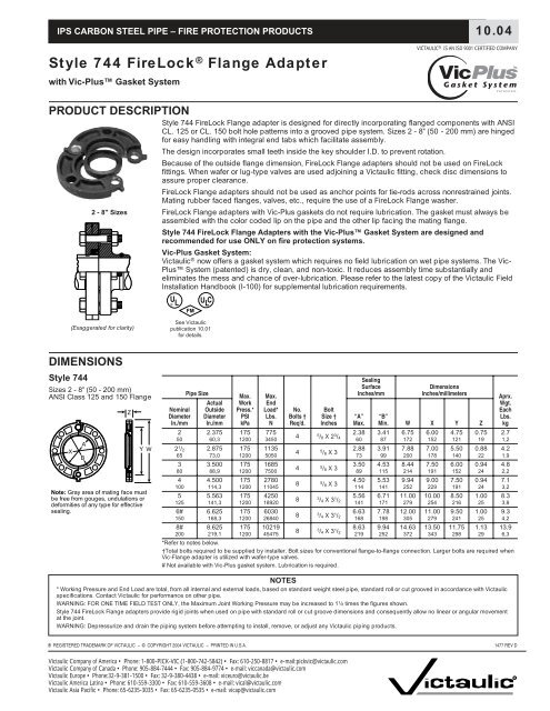 Vic-Flange® Adapters Victaulic, 50% OFF